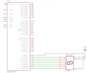 Atmega16 and a 7 segment display